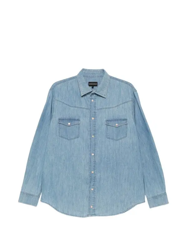 EMPORIO ARMANI Denim Cotton Shirt