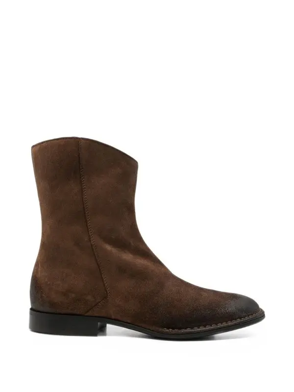 Emporio Armani Leather Ankle Boots