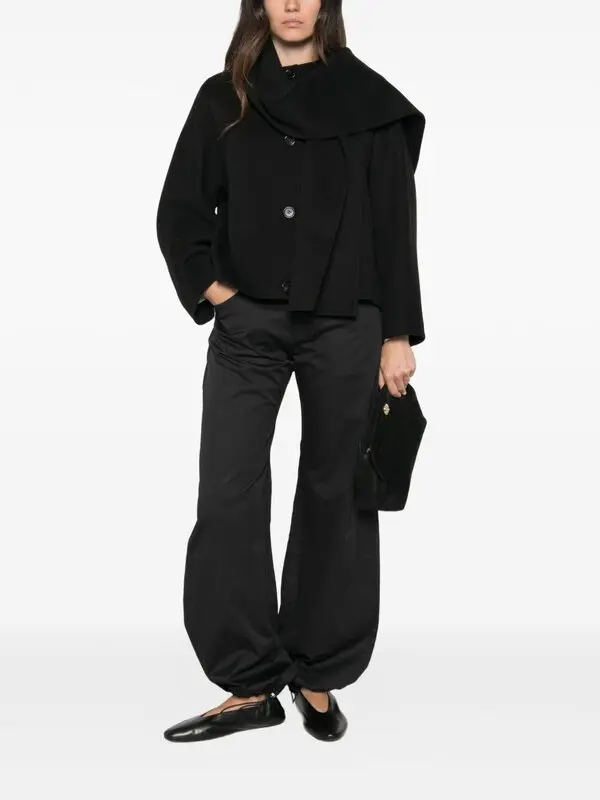 Max Mara Wool Short Coat - Black