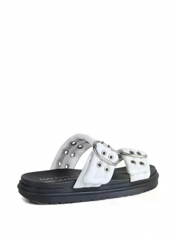 EMU AUSTRALIA Bondi Buckle 2.0 Eyelet-embellished Slides