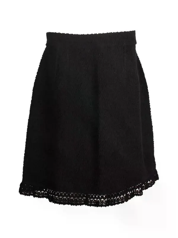 Dolce & Gabbana Crochet-trimmed Boucher Skirt