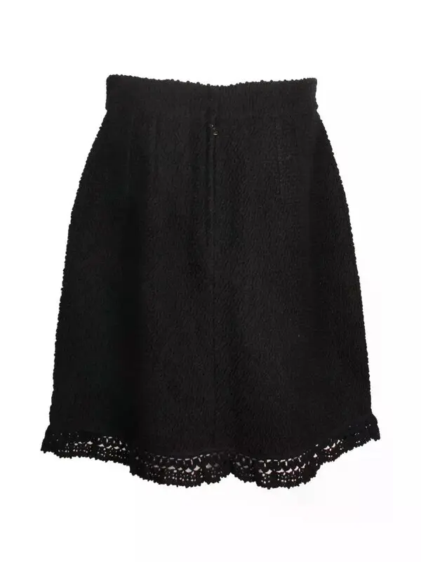 Dolce & Gabbana Crochet-trimmed Boucher Skirt
