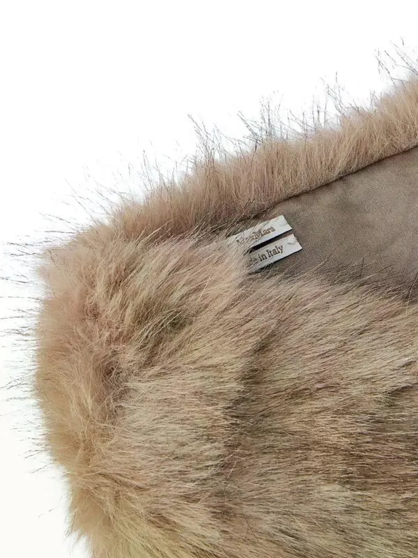 Max Mara Faux-fur Chain-link Scarf - Neutrals