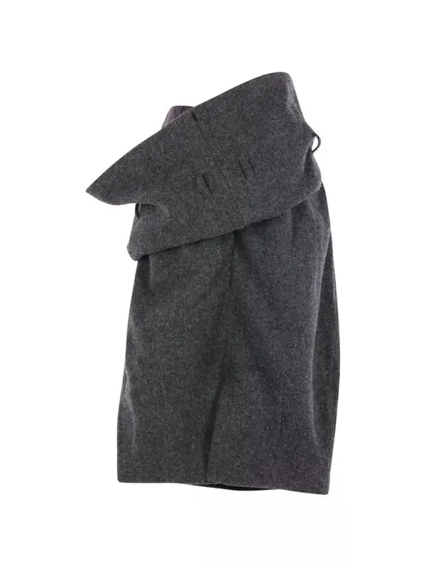 PILLINGS Midi-draped Wool Skirt