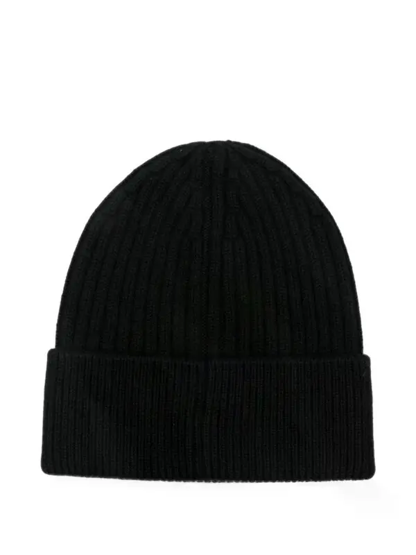 MONCLER GRENOBLE Logo-patch Ribbed Beanie Hat