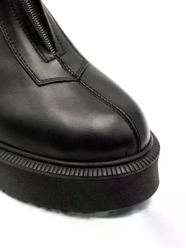Archive Front-zip Platform Ankle Boots