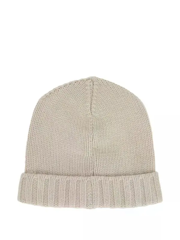 MOORER Logo-plaque Knitted Beanie Hat