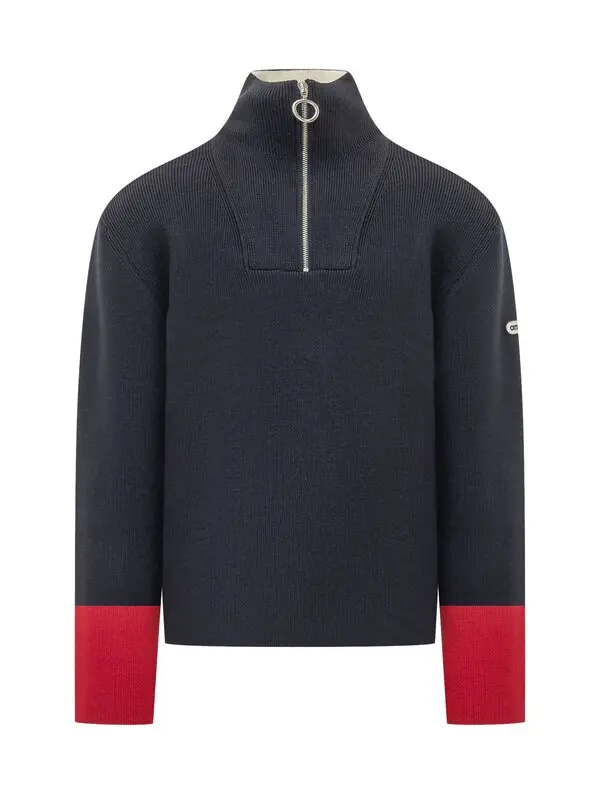 AMI ALEXANDRE MATTIUSSI Zipped Collar Sweater