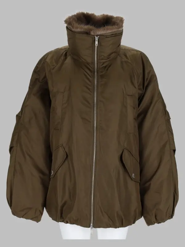 STAND STUDIO Collar Nylon Mini Jacket