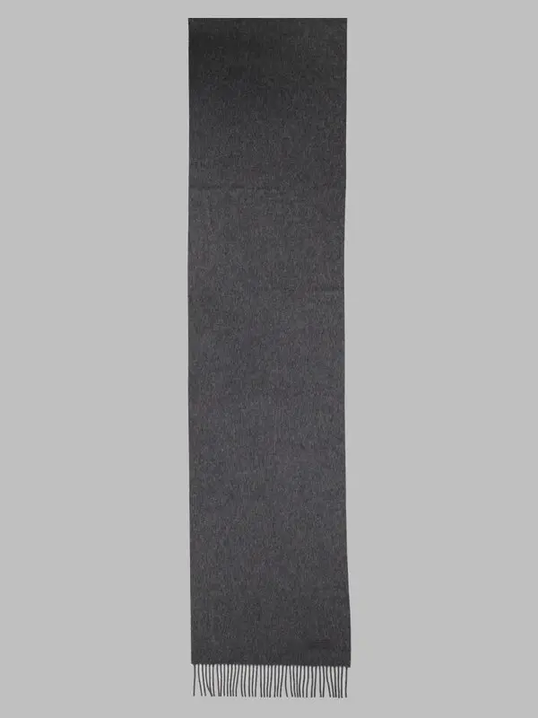 Zegna Italian Cashmere Scarf With Leather Trim