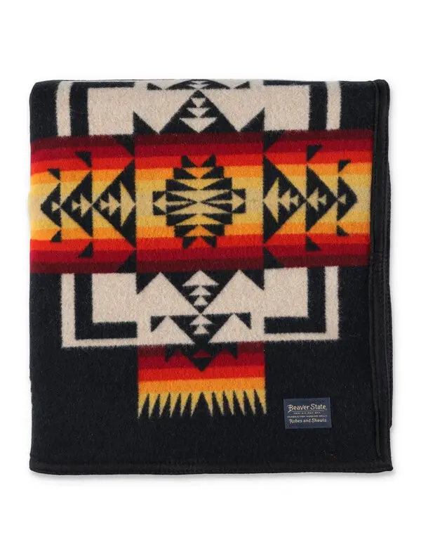 Pendleton Geometric Wool Blend Throw Blanket