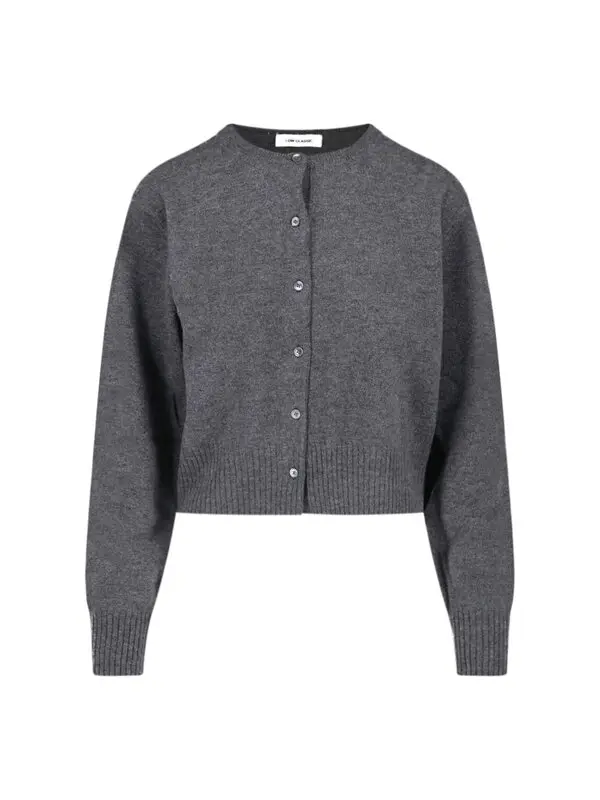 LOW CLASSIC Cropped Button-front Wool Cardigan