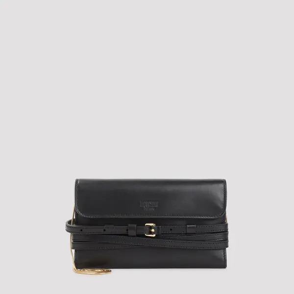 Moschino Leather Belted Clutch Bag