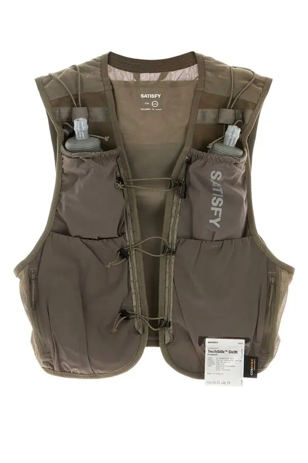 Satisfy Satin-feel Dove Stretch Nylon Mini Vest For - Grey