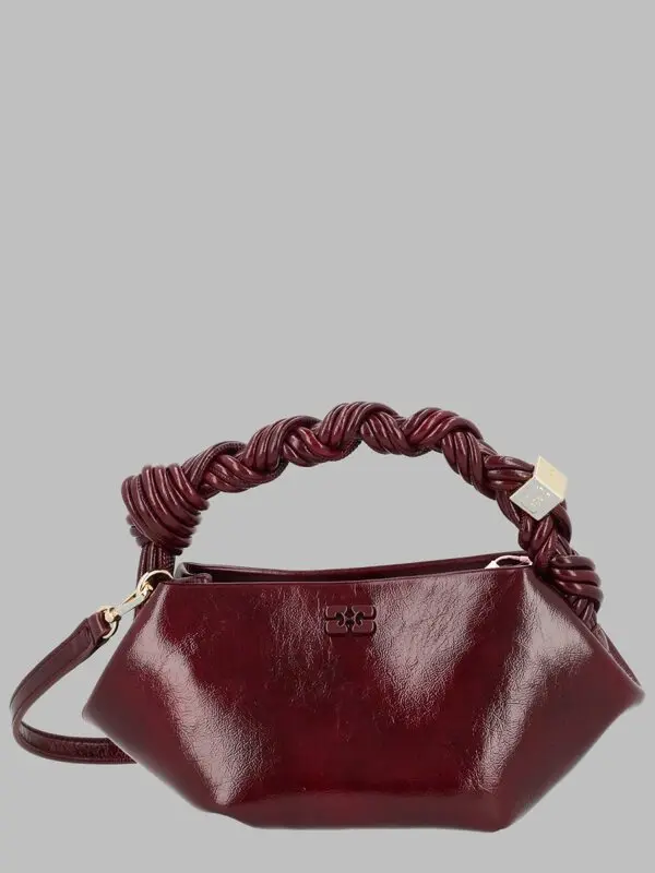 GANNI Bio-based Polyurethane Handbag - Bordeaux