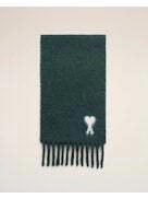 AMI Paris Alpaca Wool Scarf With Off White De Coeur Jacquard Scarf - Multicolor