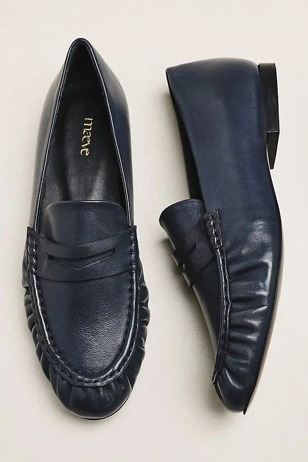 Maeve Scrunch Loafers - Blue