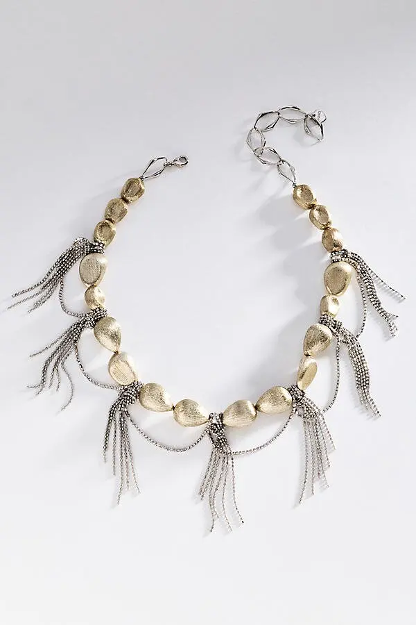 Anthropologie Frge Metal Necklace - Silver