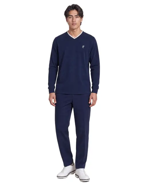 ASHWORTH GOLF Aeroflex V-neck Pullover - Driver Navy