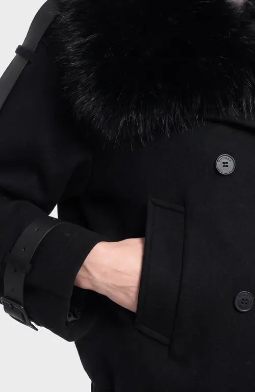 Rudsak Maemi Wool Bomber With Faux Fur Collar