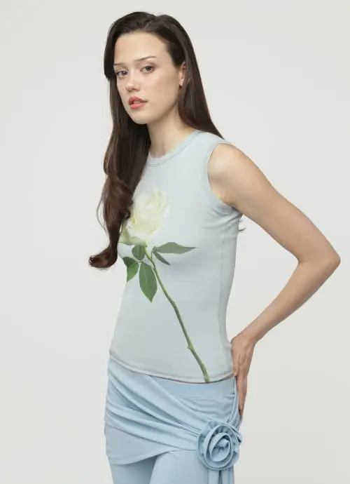 TYLER MCGILLIVARY Dover Floral Jersey Tank