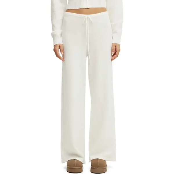 Cotton:on Straight Leg Knit Pant - Cloud Dancer