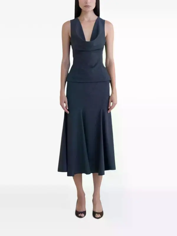 BELLE ANNA Spiral Midi Skirt
