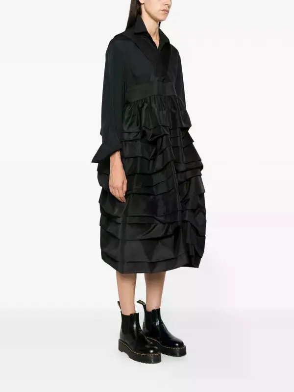 Comme Des Garçons Sleeveless Ruffled Midi Dress