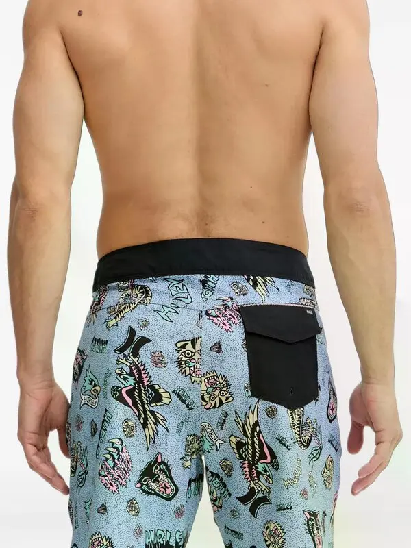 Hurley Graphic-print Board Shorts - Blue