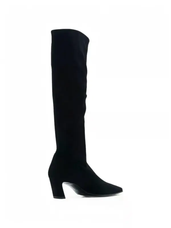 STUART WEITZMAN Power Pointed-toe Suede Boots