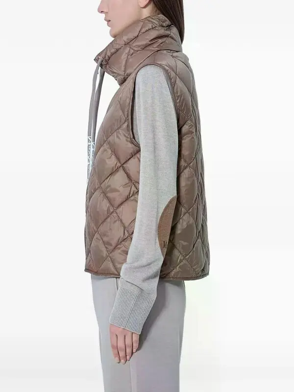 Max Mara Diamond-quilted High-neck Gilet
