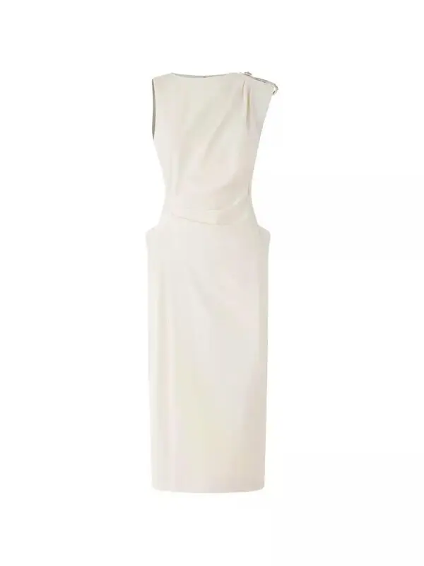 Pinko Ulysse Draped Embellished-shoulder Dress