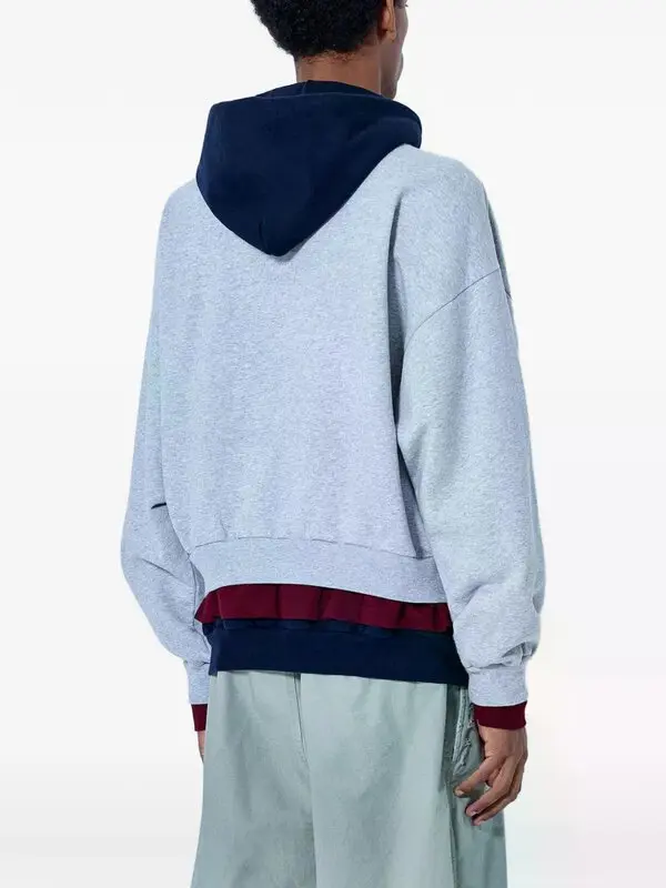 Balenciaga Layered-effect Embroidered Hoodie