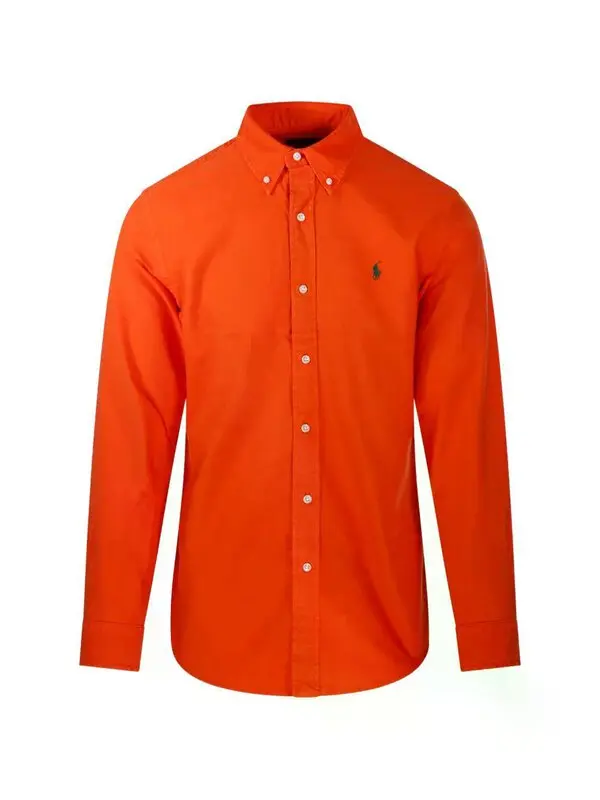 RALPH LAUREN COLLECTION Embroidered-logo Button-down Shirt