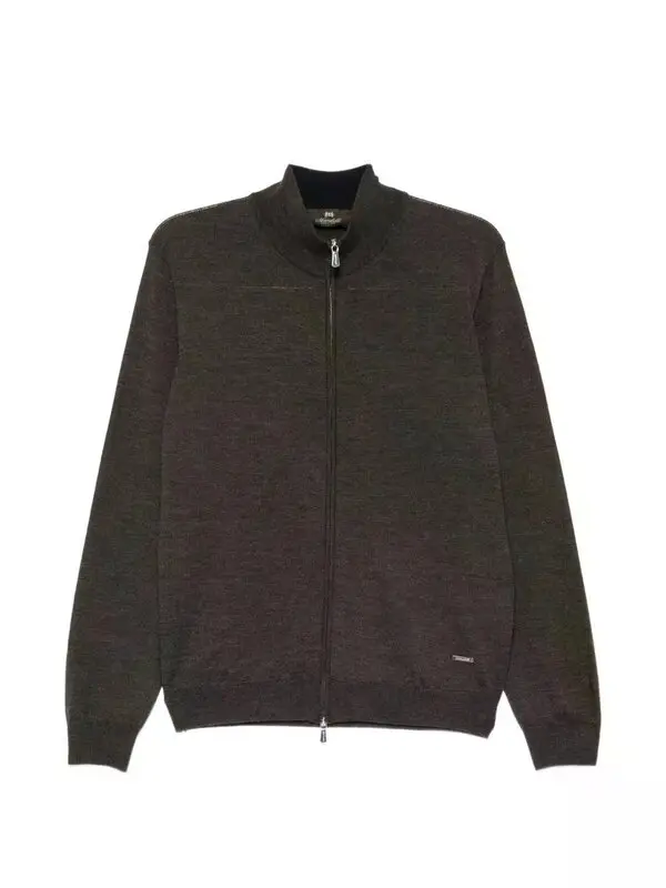ENRICO MANDELLI Zip-up High-neck Cardigan