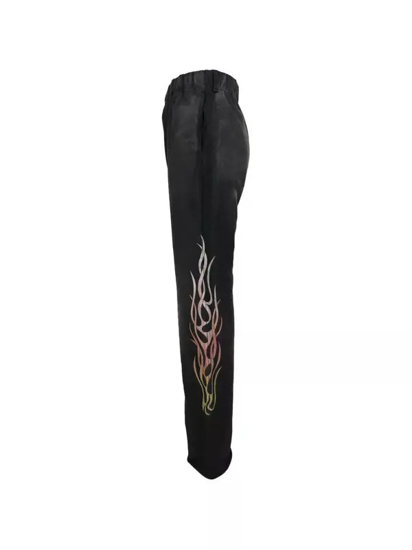 KAMIYA Flame-print Bootcut Track Pants