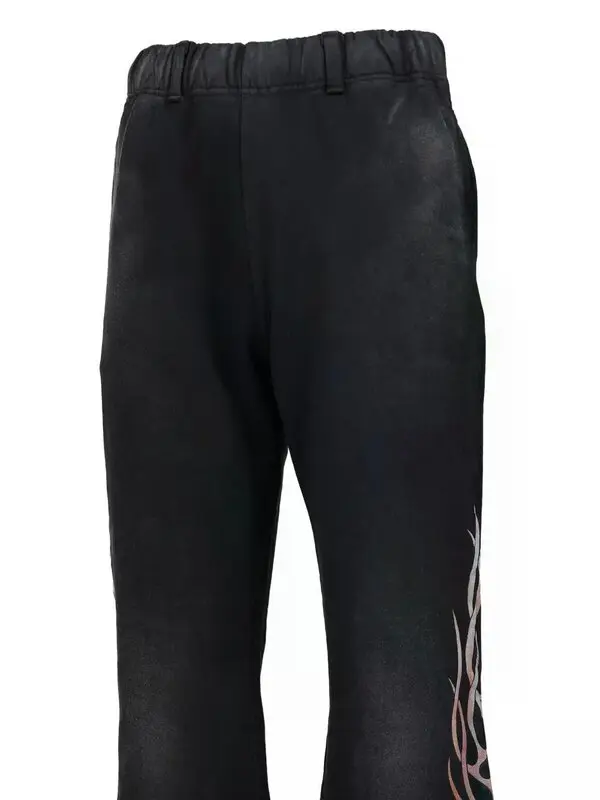 KAMIYA Flame-print Bootcut Track Pants