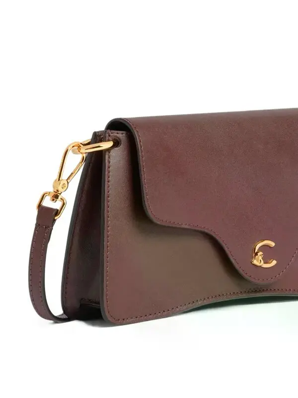 COCCINELLE Mini Logo-plaque Leather Shoulder Bag