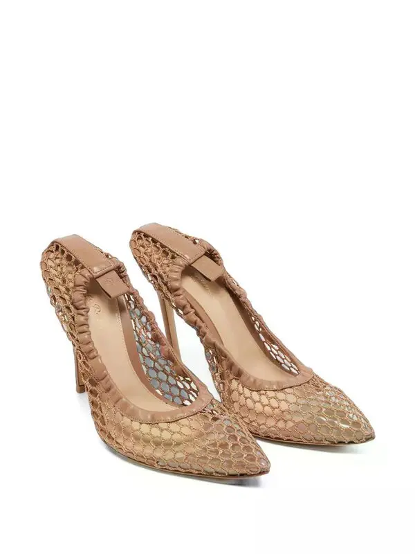 GIANVITO ROSSI Alisia Mesh Heeled Pumps