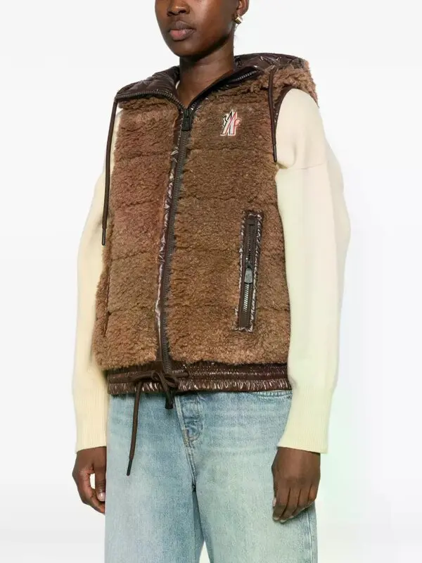 Moncler Fleece-texture Hooded Gilet