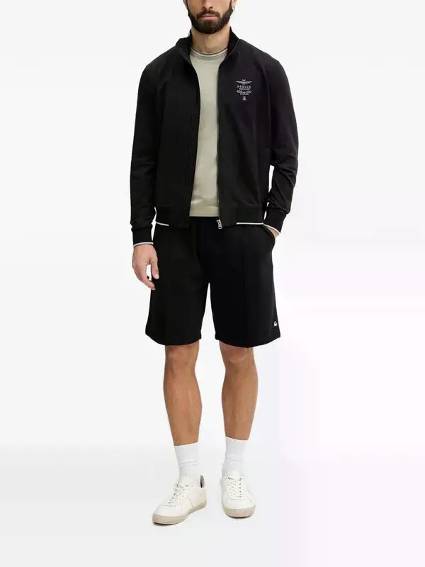 Karl Lagerfeld Logo-embroidered Tipped-trim T-shirt