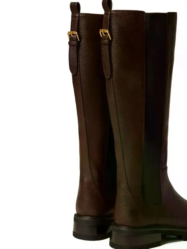 TWINSET Leather Biker Boots