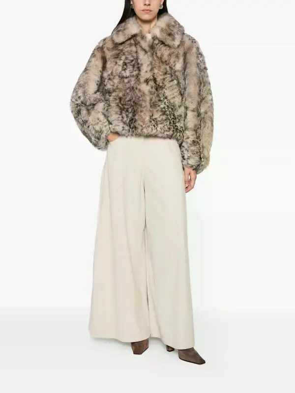 Brunello Cucinelli Fur-texture Zip-up Jacket