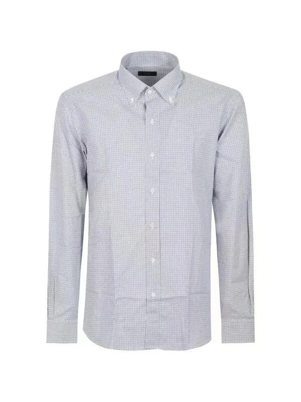 FAY Check-pattern Button-down Shirt