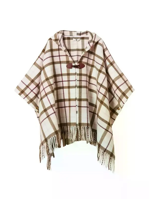 TWINSET Check-print Hooded Cape