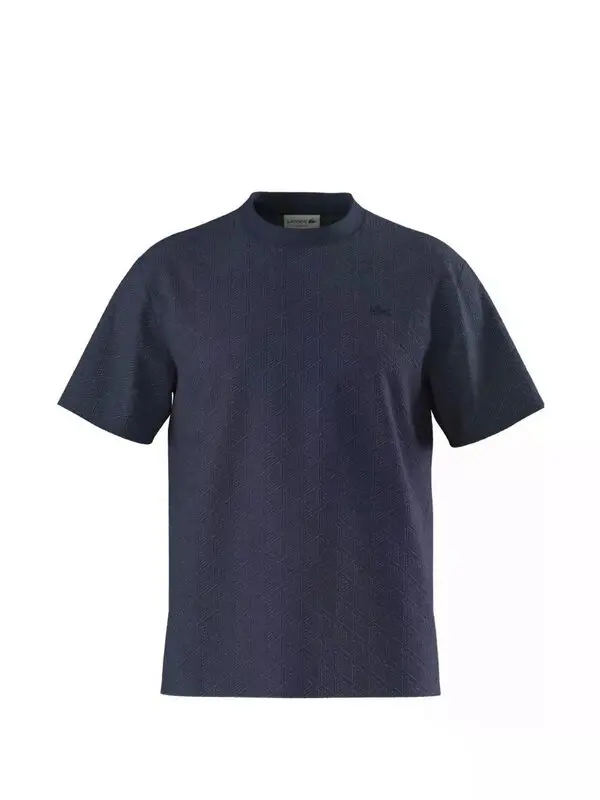 Lacoste Jacquard T-shirt With Monogram - Blue
