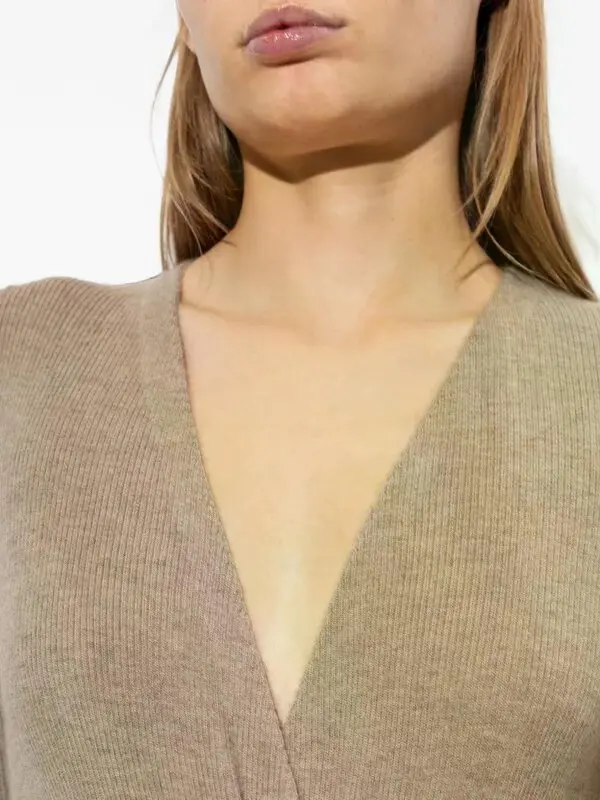 Max Mara Cashmere Yarn Sweater Bodysuit Sand