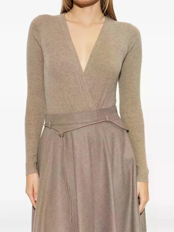 Max Mara Cashmere Yarn Sweater Bodysuit Sand - Neutrals