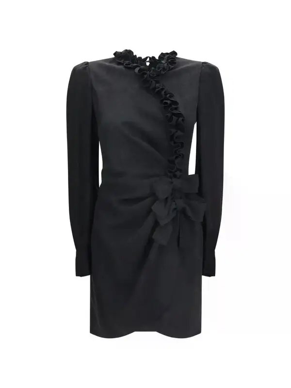 Alessandra Rich Ruffled Silk-jacquard Dress