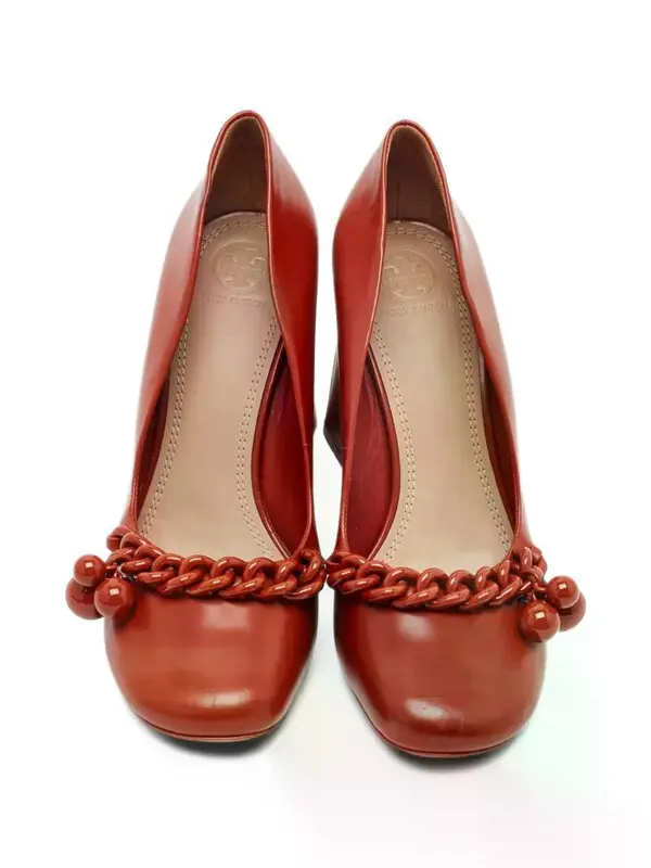 Tory Burch Chain-link Block-heel Pumps